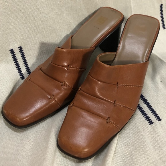Vintage | Shoes | Vtg Square Toed Mules | Poshmark